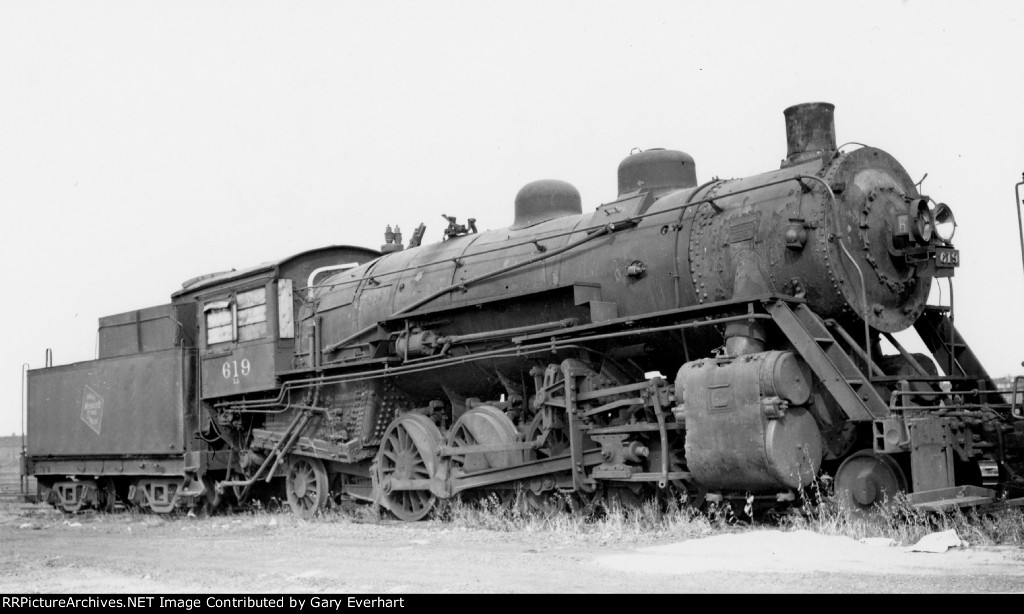 MILW 2-8-2 #619 - Milwaukee Road